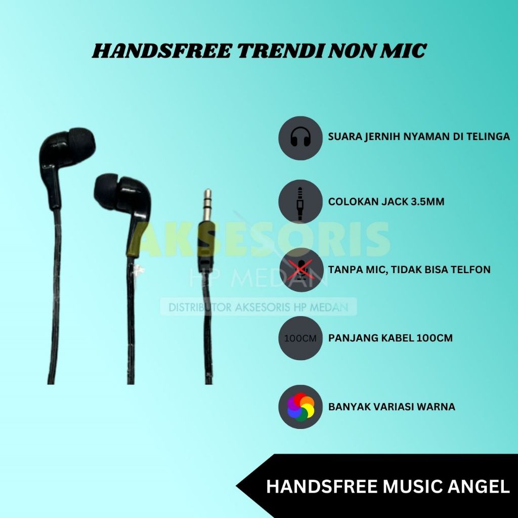 Jual HANDSFREE HEADSET HP HANDPHONE MEGA BASS MUSIC ANGEL SPORTIVE ...