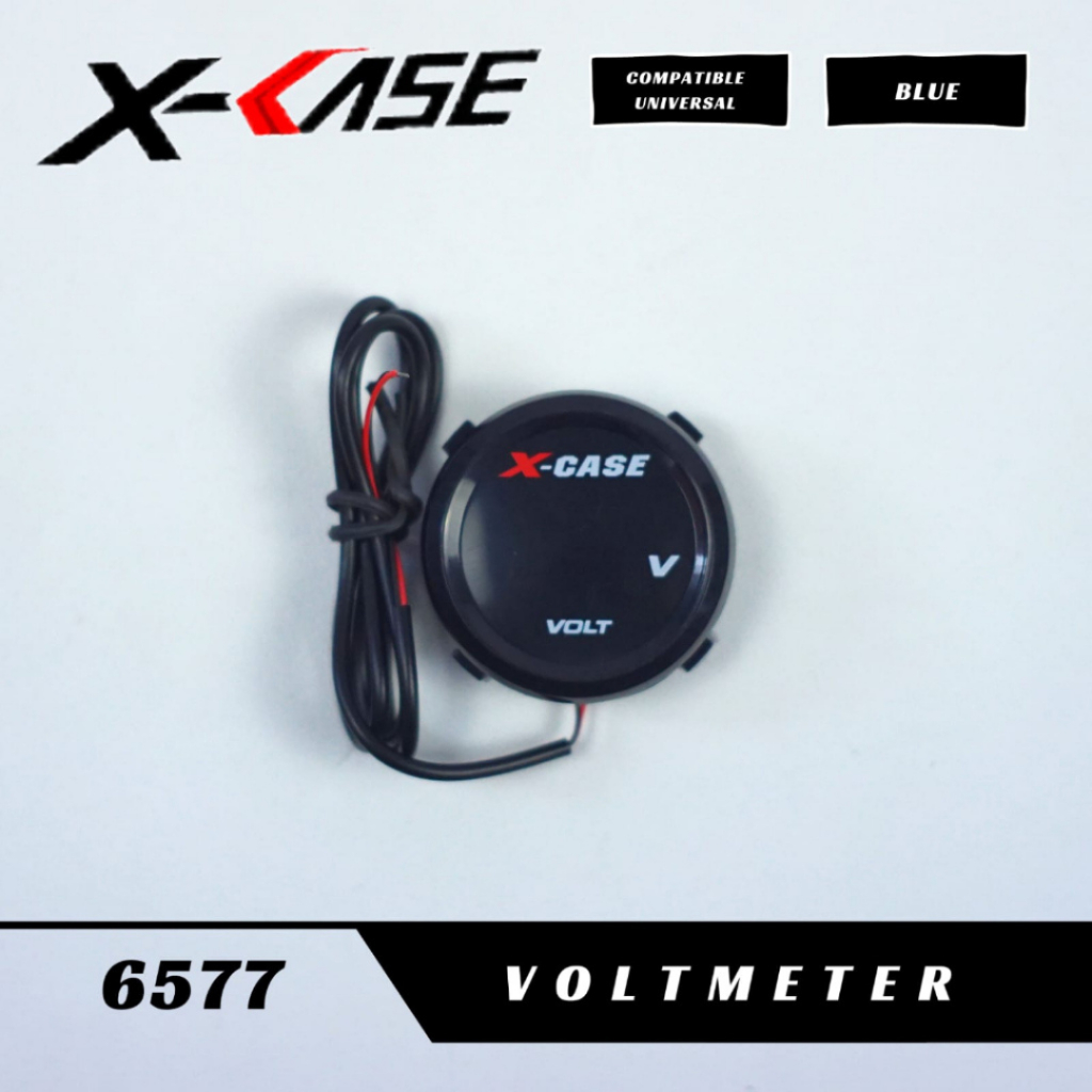 Jual Voltmeter Mini Digital Pengukur Aki Anti Air Xcase Universal Tahan ...