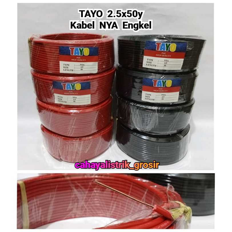 Jual Kabel Listrik Kabel NYA Kabel Engkel TAYO 2,5mmx50yard Kabel Murah ...