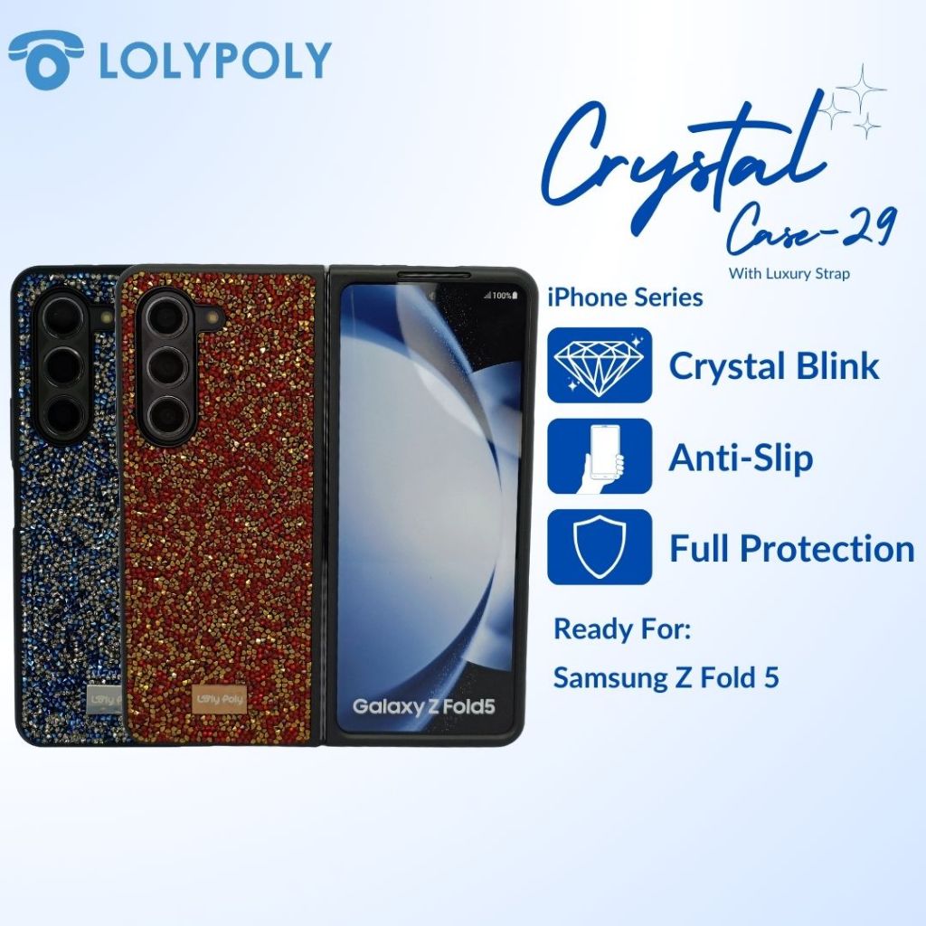 Jual LOLYPOLY Crystal Diamond Bling Case For Samsung Z Fold 5 29 ...