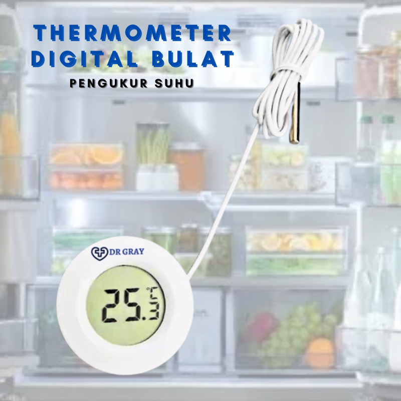 Jual Termometer Digital Bentuk Bulat LCD Display Alat Pengukur Suhu ...