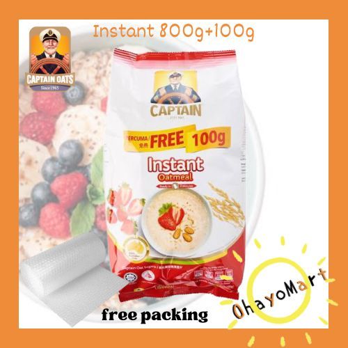 Jual Captain oat Merah - instant oatmeal 800g + FREE 100g | Shopee ...
