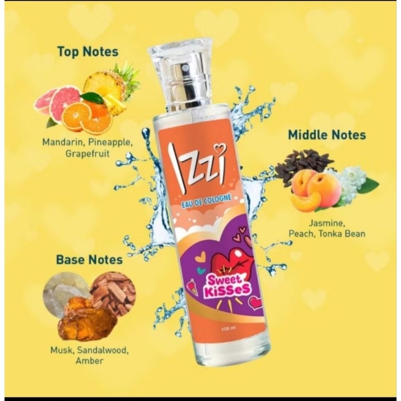 Jual IZzi eau de cologne sweet kisses 100ml | Shopee Indonesia