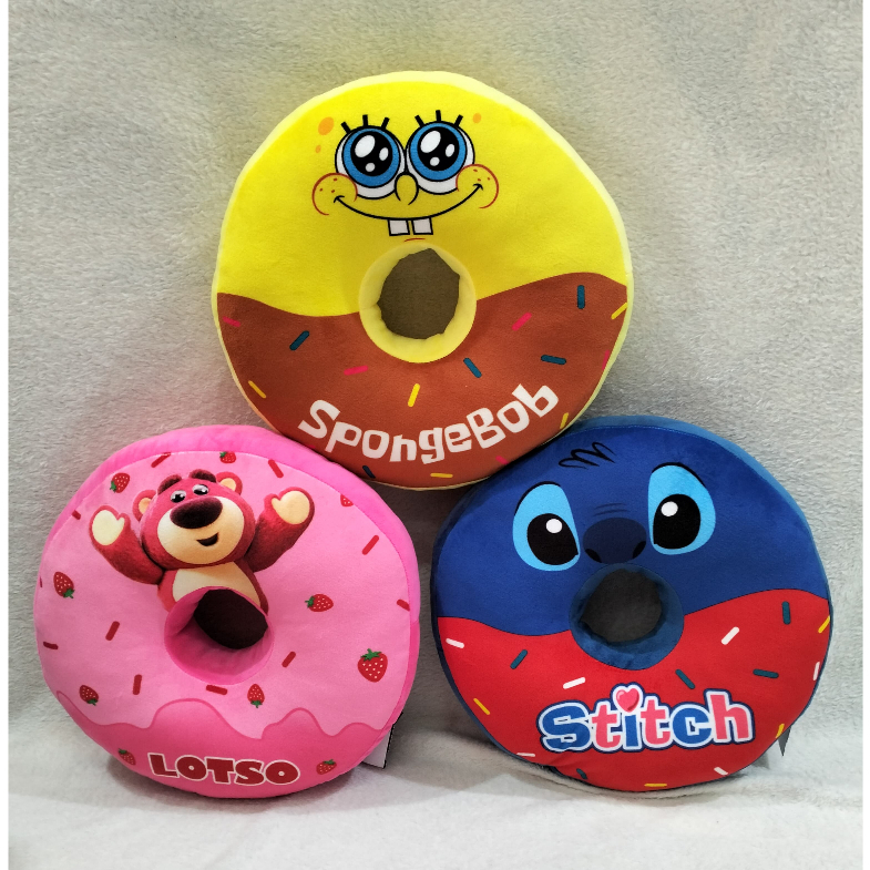 Jual Bantal Donat Lotso Stitch Spongebob Bahan Yelvo Karakter Lucu ...