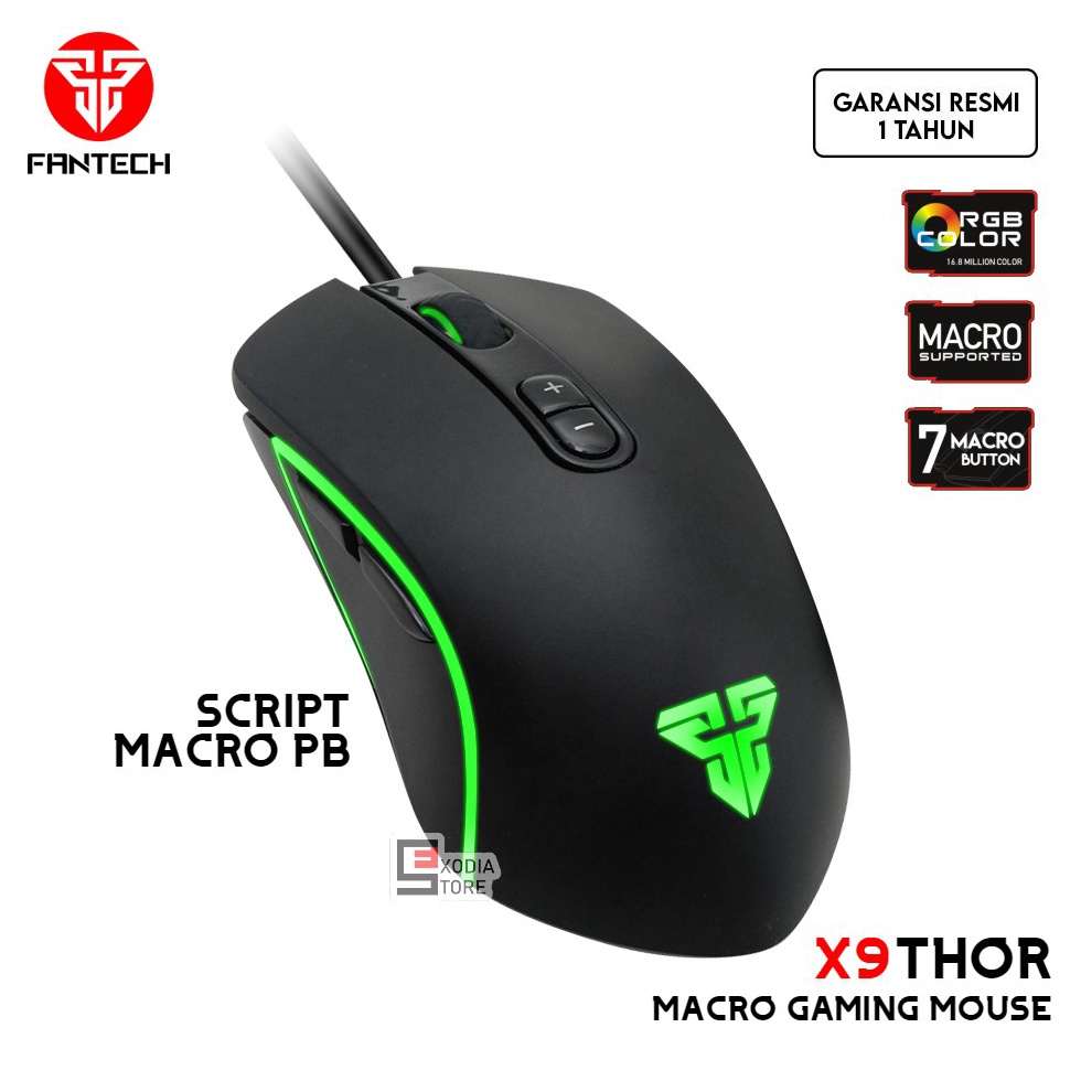 Jual KODE W2K4 Fantech Gaming Mouse Macro X9 THOR Original RGB 7D ...