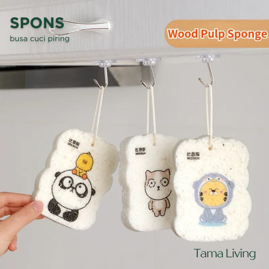 Jual TAMA LIVING Spons Busa Magic Cuci Piring Motif / Sponge Spon Cuci ...