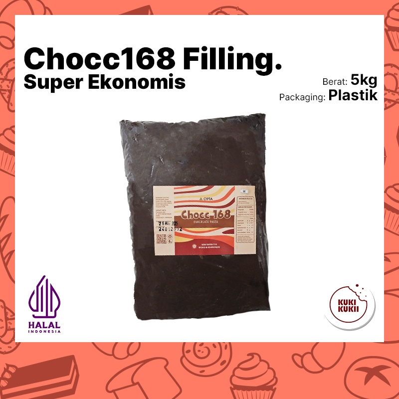 Jual Coklat Pasta CHOCC168 5kg Super Ekonomis | Filling Coklat CHOCC ...