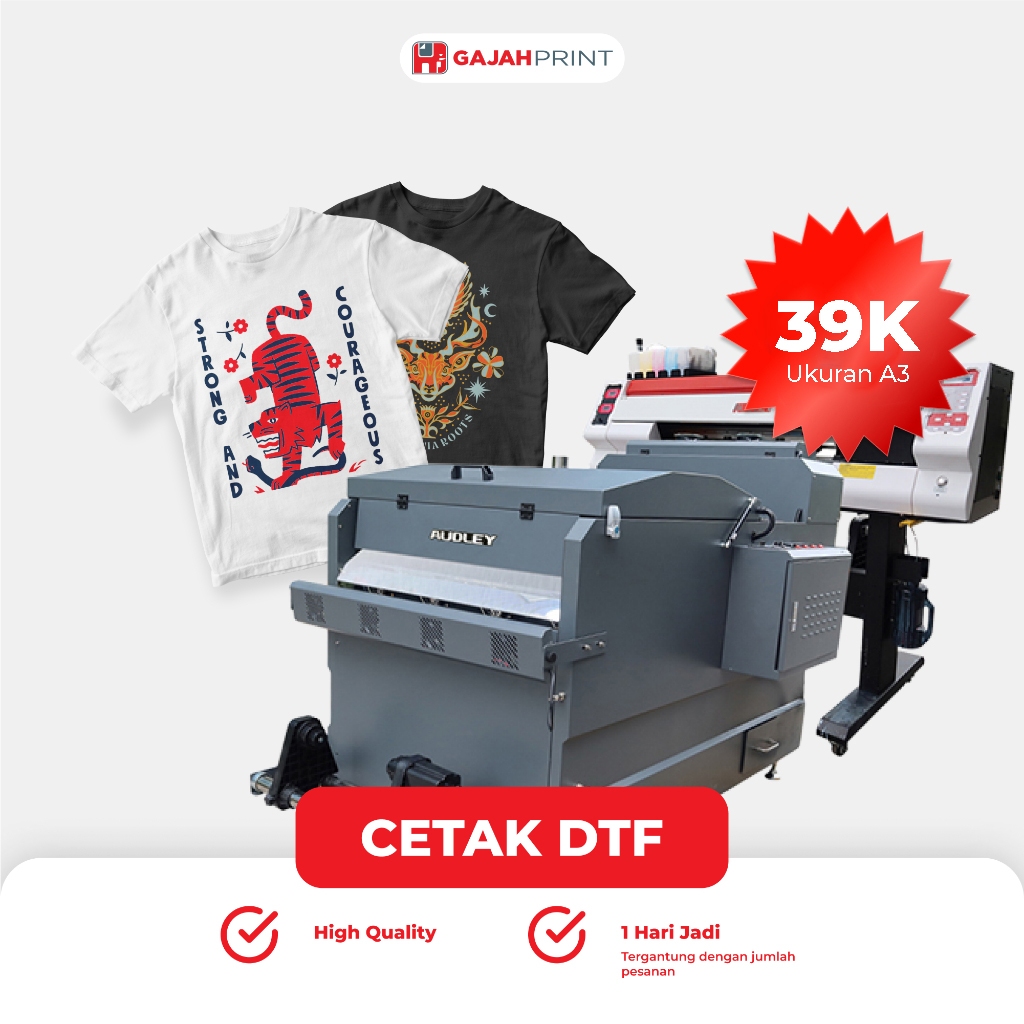 Jual Promo Cetak DTF Ukuran A3 Murah / Print DTF Meteran / Sablon Digital/ Siap Press Dengan ...