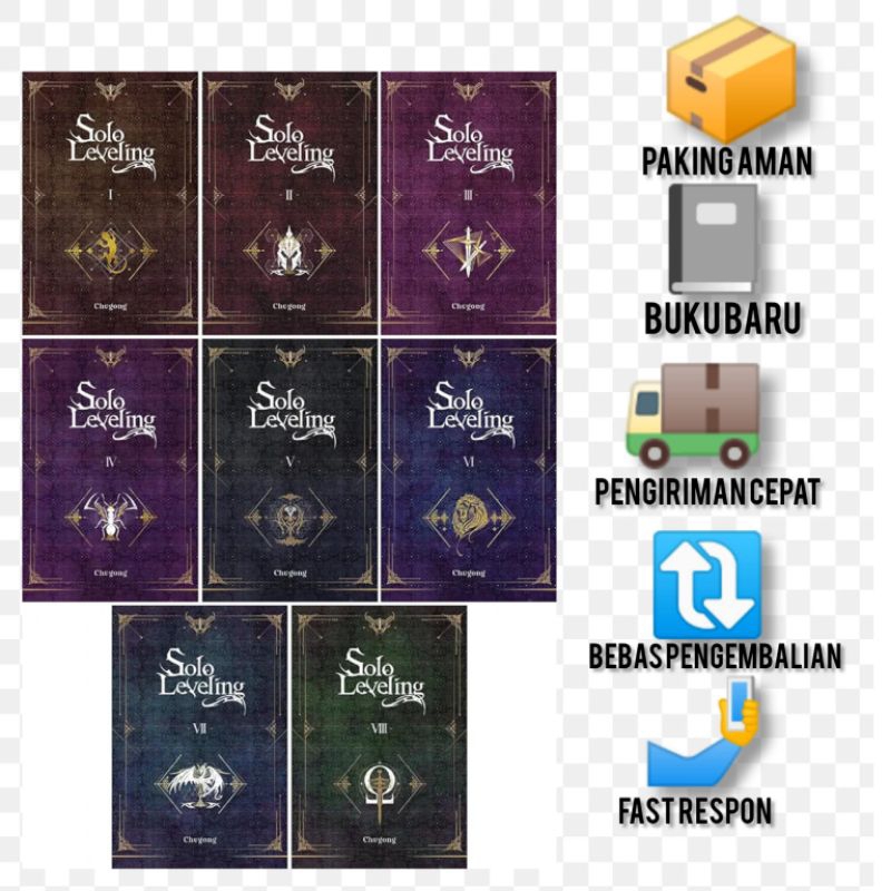 Jual Solo Leveling Novel by Chugong 8-Book Set Vol.1-8 by Chugong and 2 ...