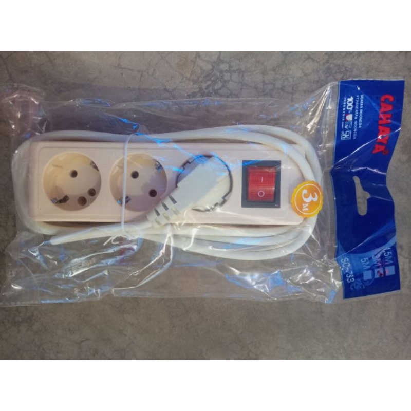 Jual Stop Kontak Colokan Listrik Kabel 3 4 5 Lubang Kabel 5 M SNI Bright G Terminal Listrik ...