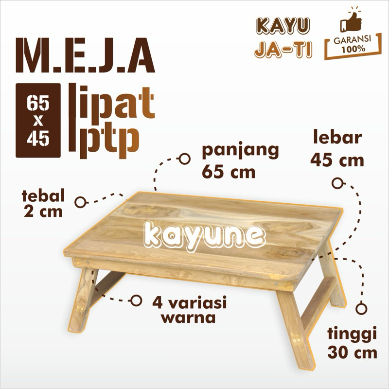 Jual Meja Laptop Lipat Belajar Anak Sekolah Ukuran 45x65 cm Material ...