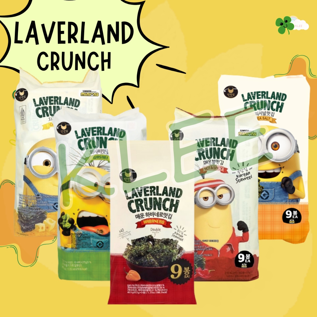 Jual Laverland Crunch Korean Crispy Seaweed Nori Rumput Laut Dengan ...