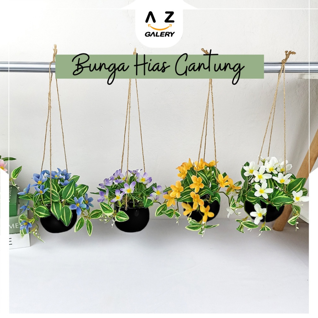 Jual Tanaman Hias Pot Bunga Gantung Plastik Import Dekorasi Dinding ...