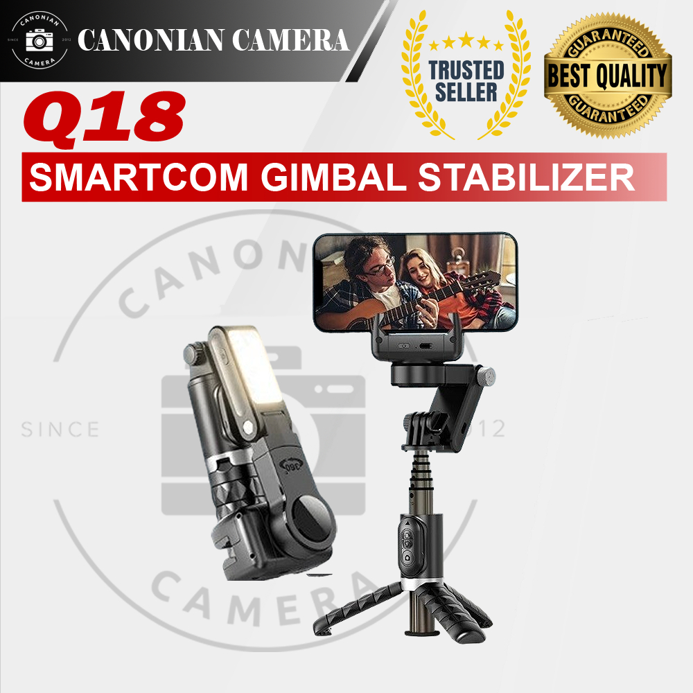 Jual Smartcom Q18 Gimbal Stabilizer Handphone NEW | Shopee Indonesia