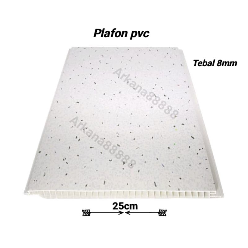 Jual plafon PVC lebar 25cm tebal 8mm | Shopee Indonesia