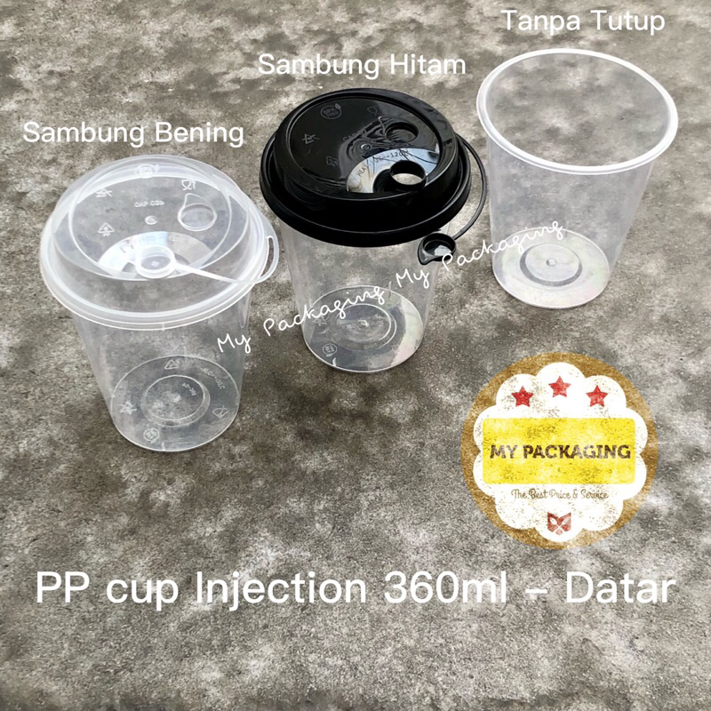 Jual Paket 500SET - NEW Gelas Thinwall Cup PP Injection 360ml 12oz DATAR PREMIUM | Shopee Indonesia