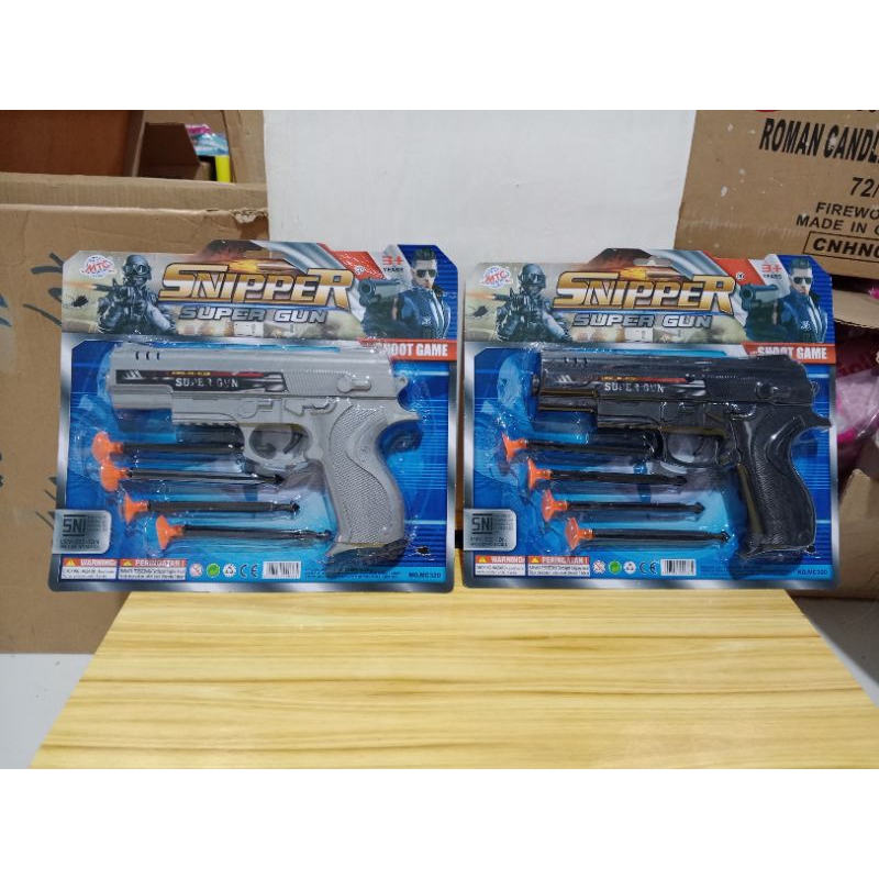 Jual Mainan Anak Tembakan Pistol Sniper Super Gun Peluru Hisap Karet ...
