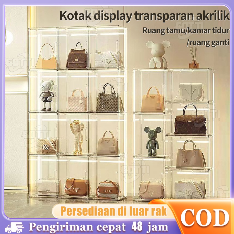 Jual Transparent Acrylic Storage Bags Organizer Kotak Penyimpanan Kotak ...