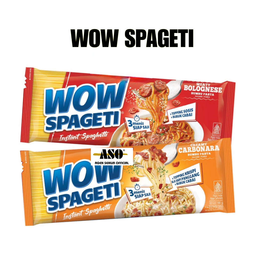 Jual MIE WOW SPAGETI BOLOGNESE CARBONARA 84gr PROMO !!! | Shopee Indonesia