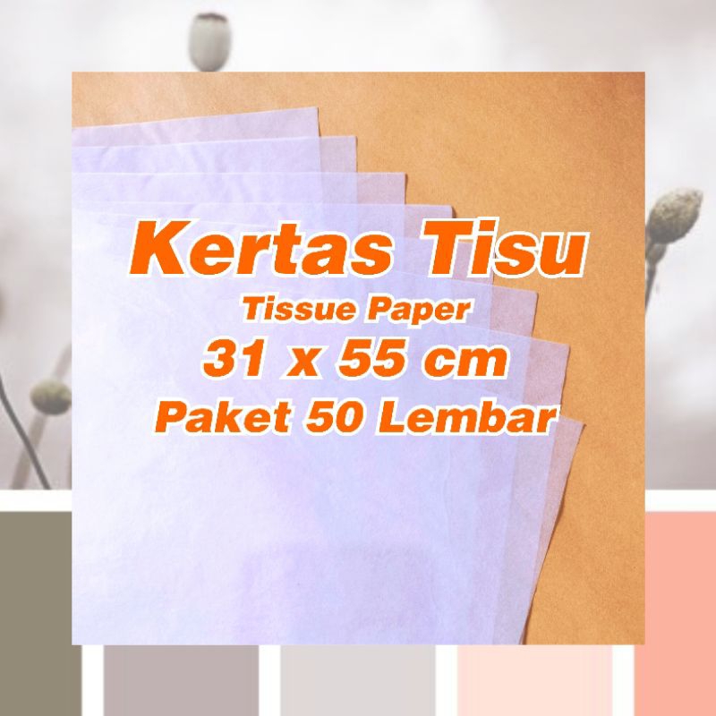 Jual [50 lembar]Kertas Tissue packing ukuran 31 x 55 CM /1 Gulung ...