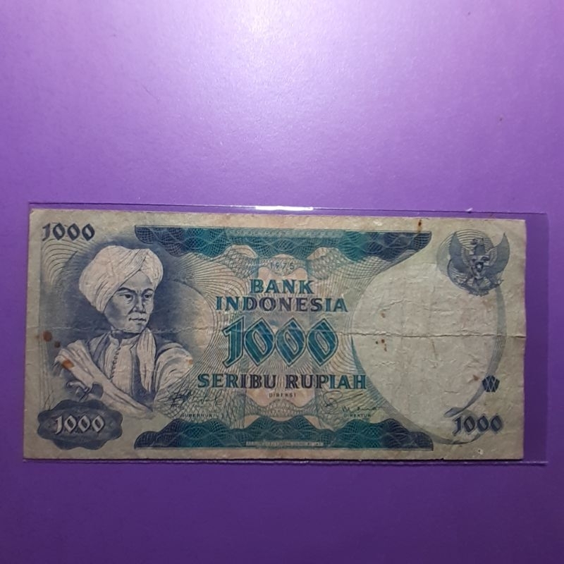 Jual Uang kuno 1000 rupiah diponegoro tahun 1975 | Shopee Indonesia