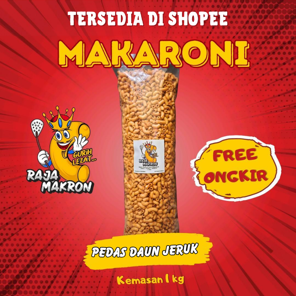 Jual MAKARONI KRESS BANTAT RASA PEDAS DAUN JERUK Food Snacks | Shopee ...
