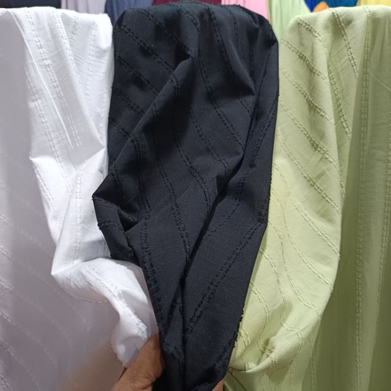 Jual bahan kain cotton dobi salur / kain katun / kain dobi harga per 0 ...