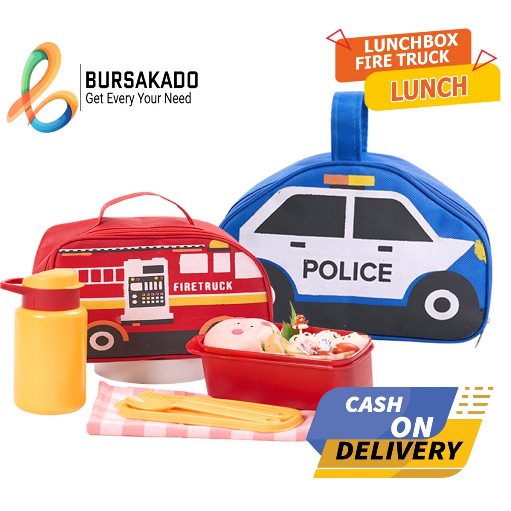 Jual LUNCH BOX POLICE CAR PREMIUM / LUNCH BAG MOBIL POLISI / KOTAK ...