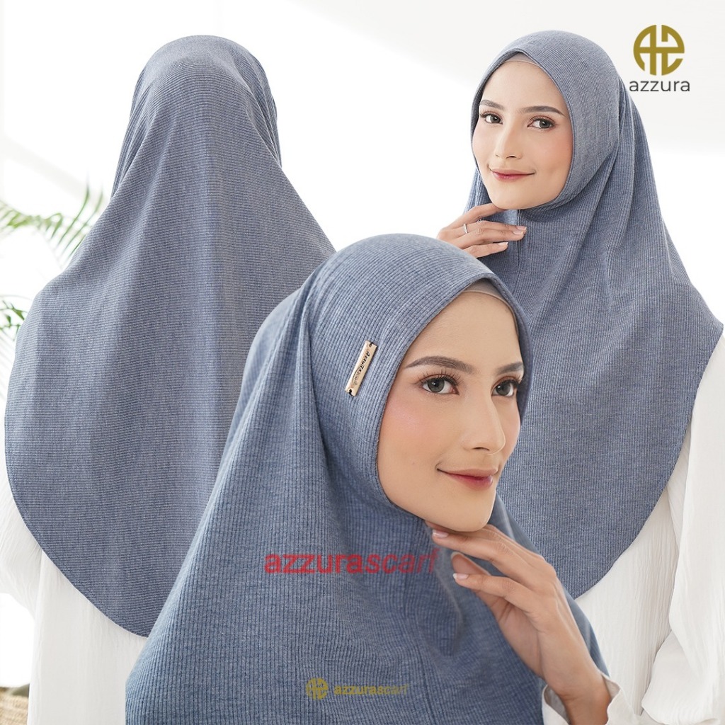 Jual AZZURASCARF | HIJAB OVAL KNITT| HIJAB CANTIK | BERGO KNIT | NON PAD | BERGO INSTAN | HIJAB ...