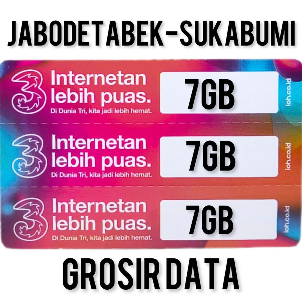 Jual VOUCHER THREE HAPPY 7GB | Shopee Indonesia