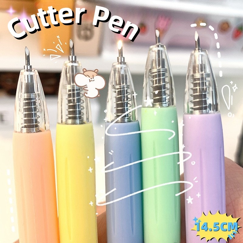 Jual cutter /pen cutter for decoration office and student use pisau ...