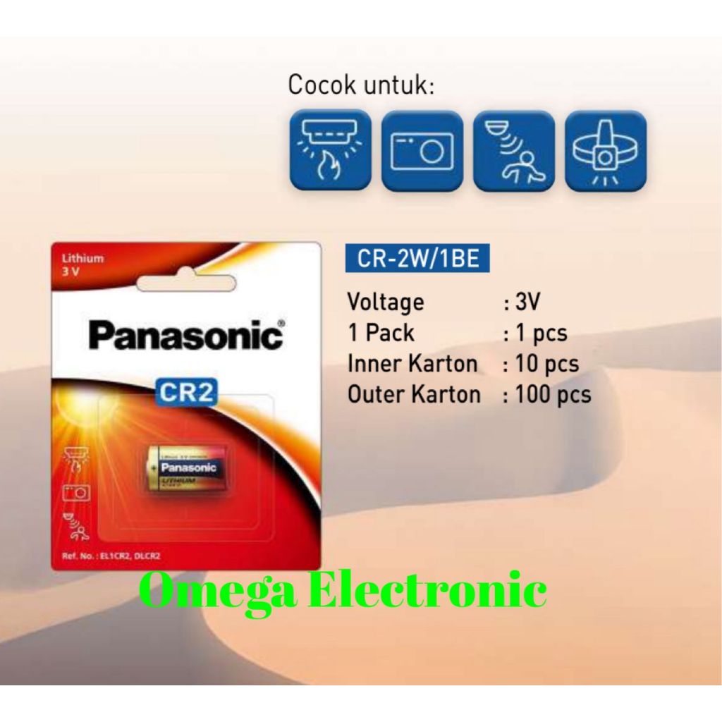 Jual Baterai Panasonic CR2 3V Lithium Battery CR 2 Photo Power Batre | Shopee Indonesia