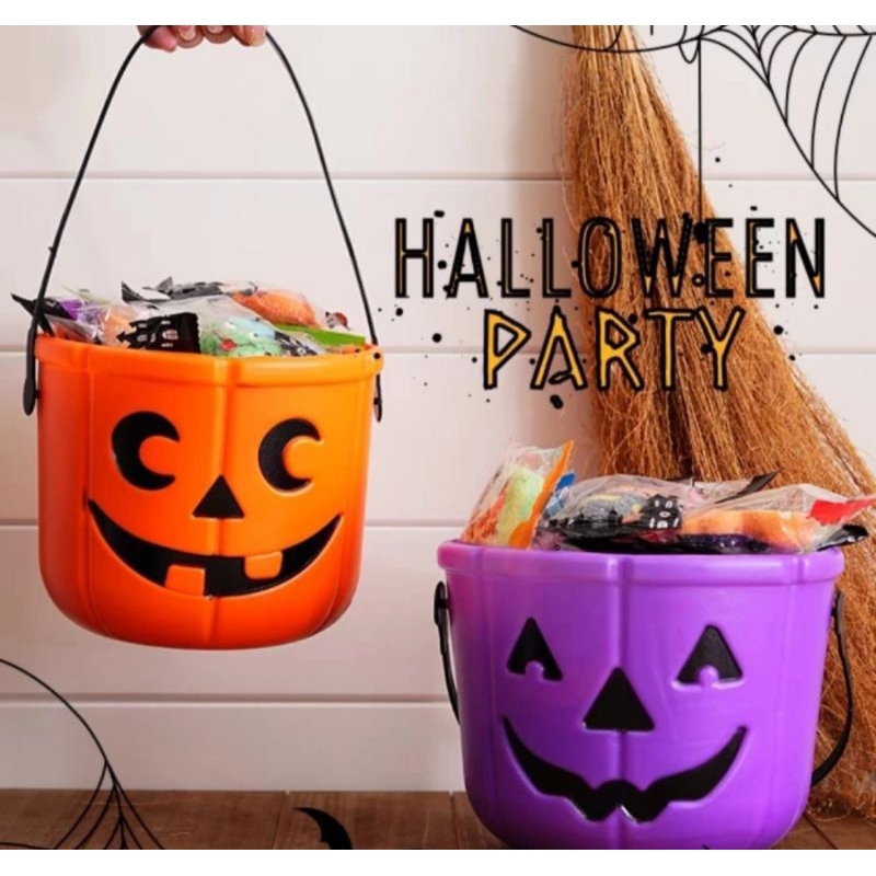 Jual Pumpkin Candy Bucket keranjang permen Halloween | Shopee Indonesia