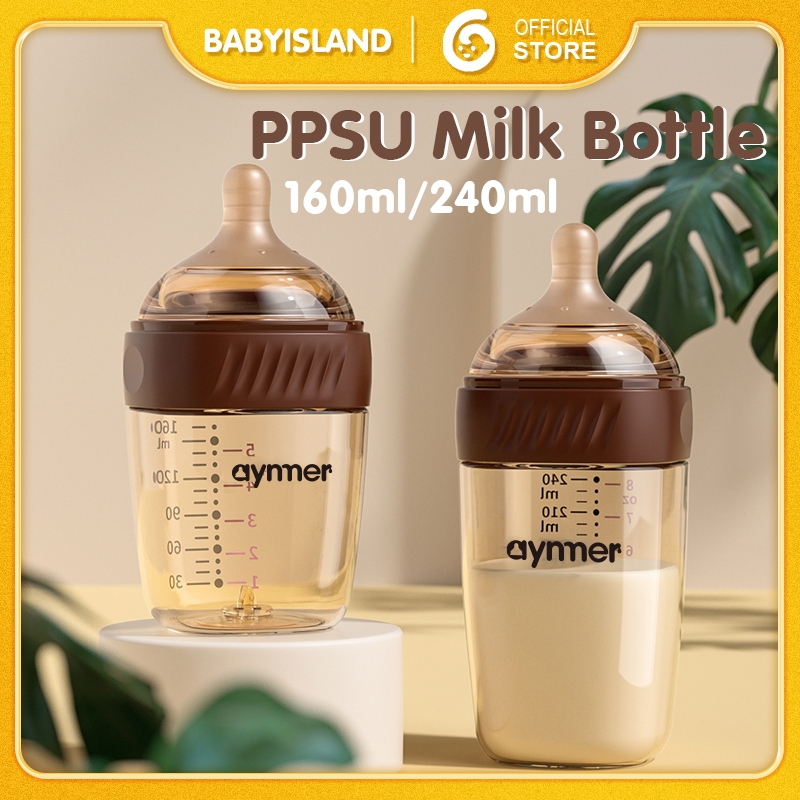Jual Aynmer Bahan PPSU Botol Susu Bayi Baru Lahir 6,0 kaliber Anti Perut Kembung ASI Imitasi ...