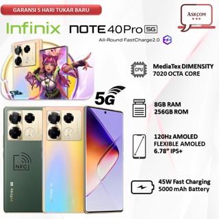 Jual INFINIX NOTE 40 PRO 5G 8+8GB/256GB 6.7"inches CURVED AMOLED RACING ...