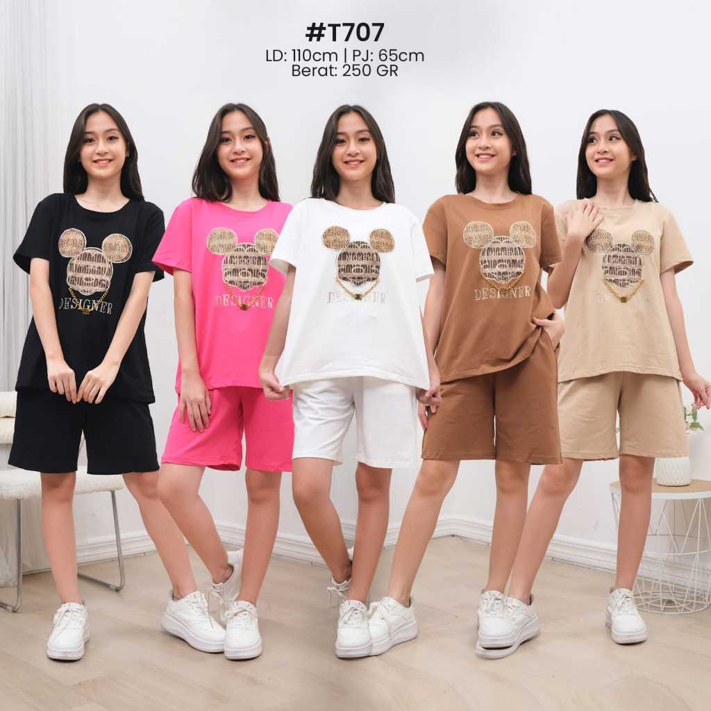 Jual SETELAN ATASAN BAWAH MICKEY MOTE UKURAN REGULER MOTE KATUN BORDIR ...