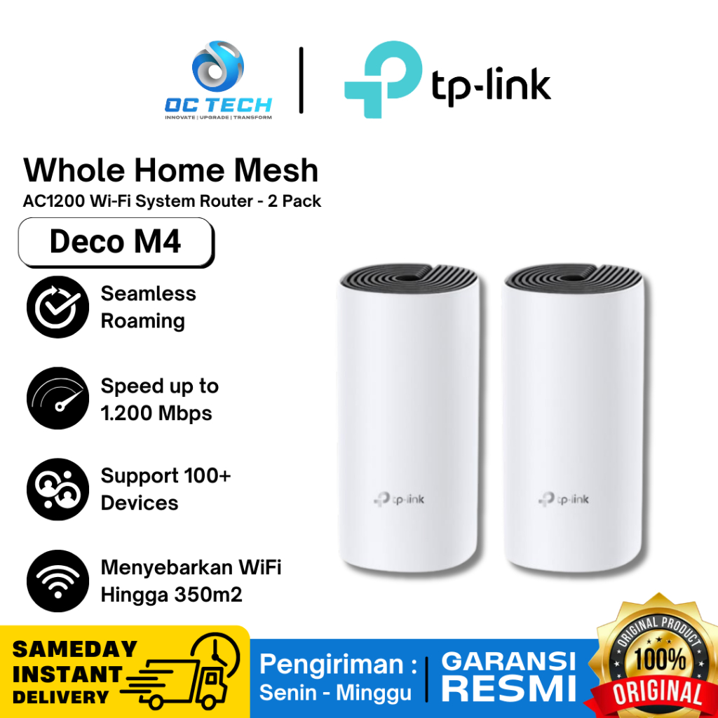 Jual Router Wireless TP-Link Deco M4 AC1200 Whole Home Mesh Wi-Fi ...
