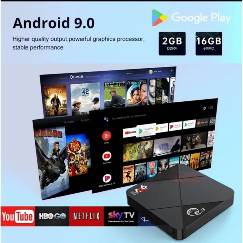 Jual SHADE Android Tv Box MiniQ3 Ram 2gb Rom 16gb Android 9 Wifi 2.4G ...