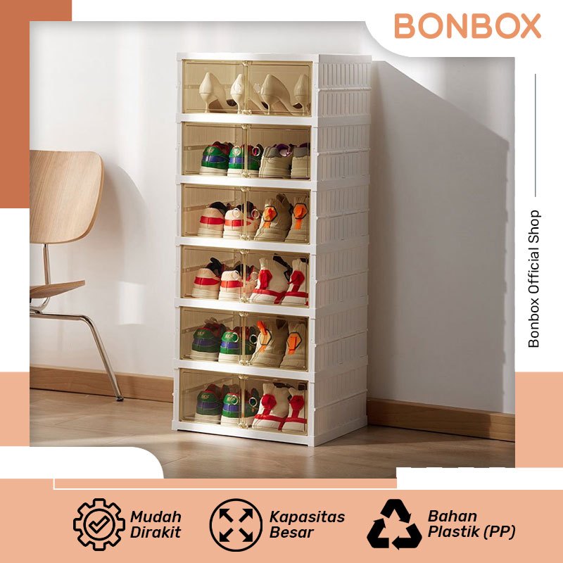 Jual BONBOX Rak Sepatu Tertutup Box Sepatu Lemari Sepatu Minimalis ...