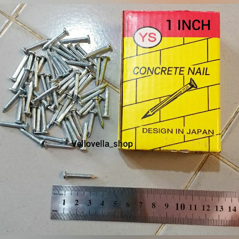 Jual 1 inci (2,5cm) Paku beton putih paku tembok putih Paku YS Fave 1 ...