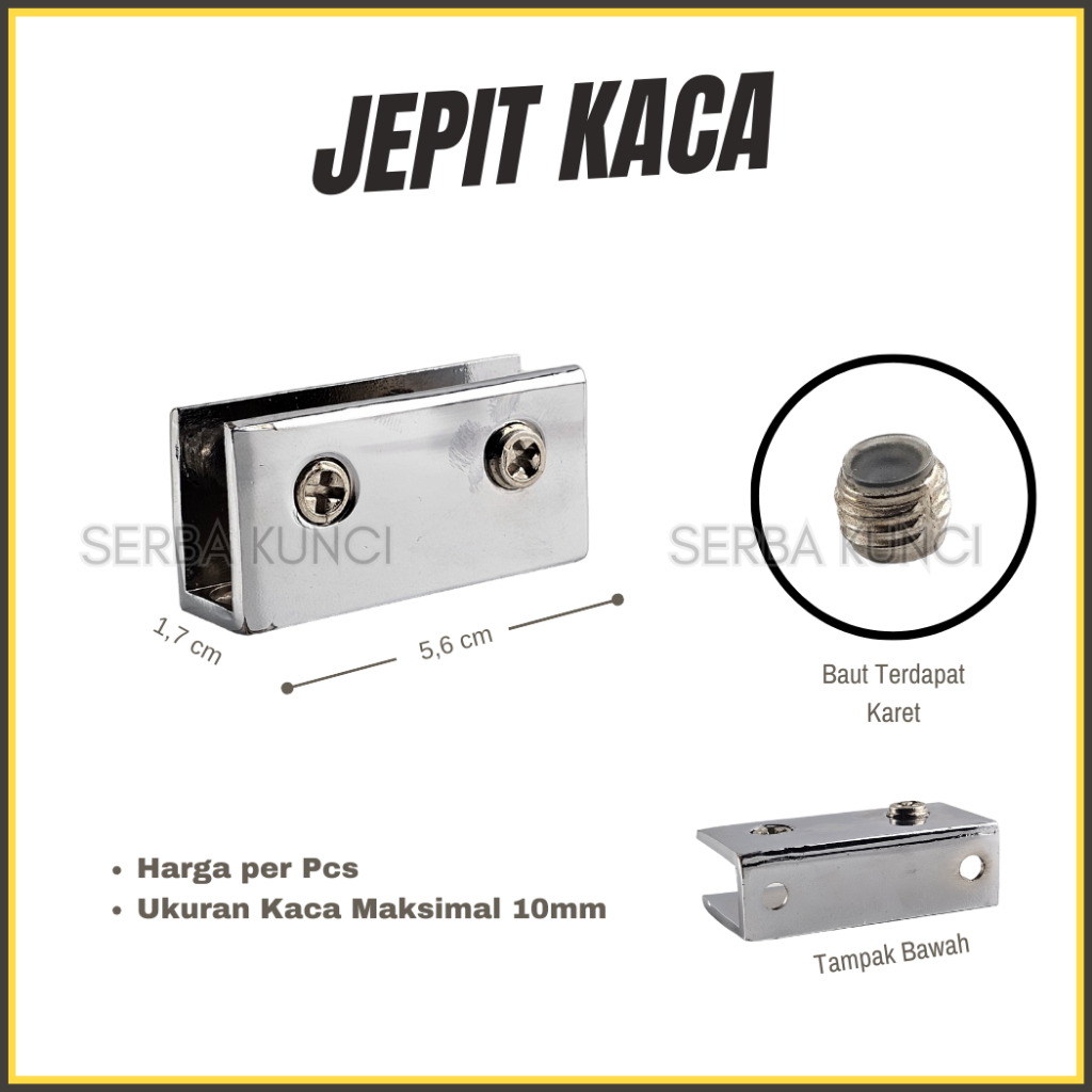 Jual Jepit Kaca Glass Clip Clamp Jepitan Penjepit Railing Stainless ...