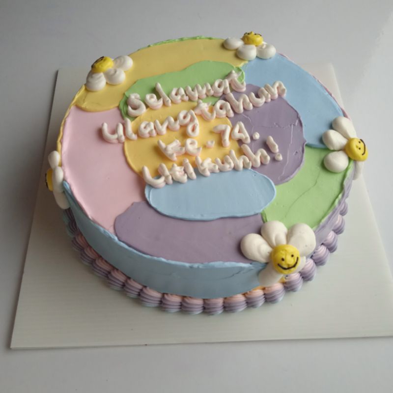 Jual [BISA CUSTOM] Korean Cake Ukuran 20cm Semarang | Shopee Indonesia