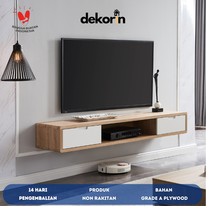 Jual Rak TV Gantung Minimalis Modern 2 Laci P 120 cm dan P 150 cm Non ...