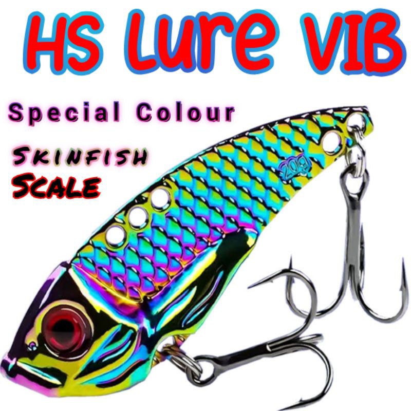 Jual Umpan Gabus HS Lure Vib Lure Half Solid Skinfish Scale Aurora ...