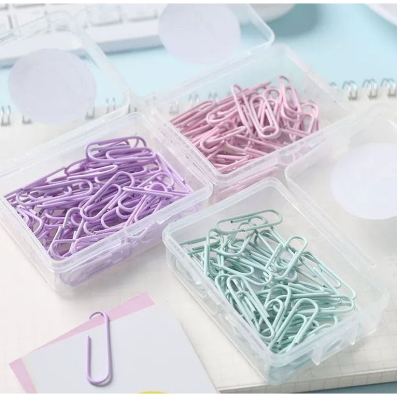 Jual Paper Clips Atom Penanda Kertas Warna Pastel isi 50 Pcs | Shopee ...