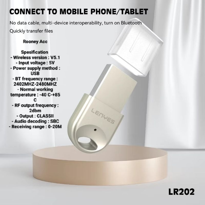 Jual Lenyes LR201 LR202 LR203 LR205 Bluetooth 5.1 Receiver USB wireless Adapter Car Speaker ...