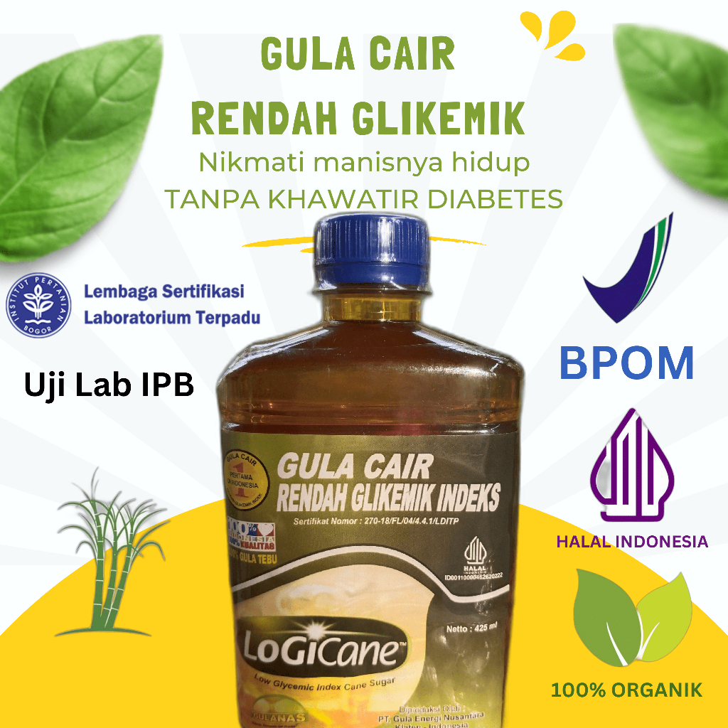 Jual Gula Cair LGI Gulanas Gula Sehat Rendah Indek Glikemik Kaya ...