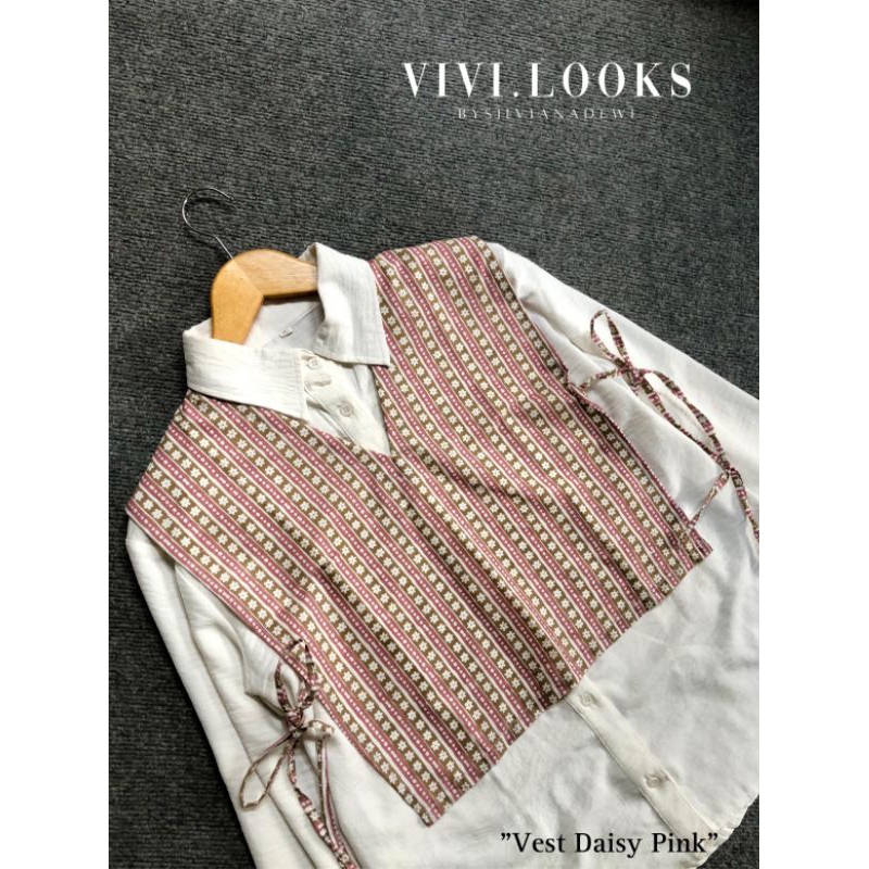 Jual VIVILOOKS-VEST BATIK PATTERN PREMIUM MODERN ETNIK KATUN OUTER ...