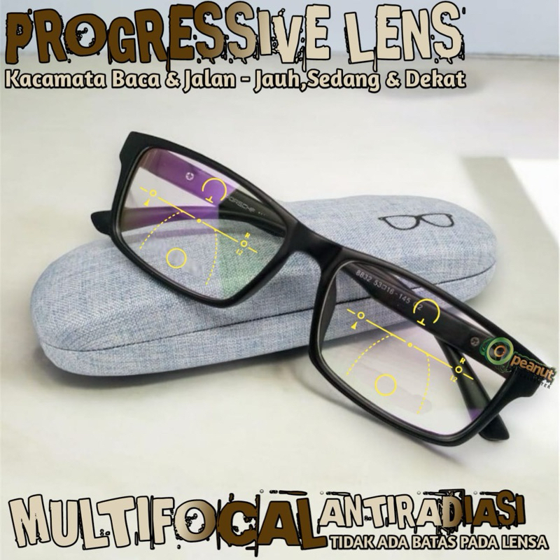 Jual Kacamata PROGRESSIVE Antiradiasi Sporty Pria | Kacamata Progresif Baca dan Jalan | Frame ...