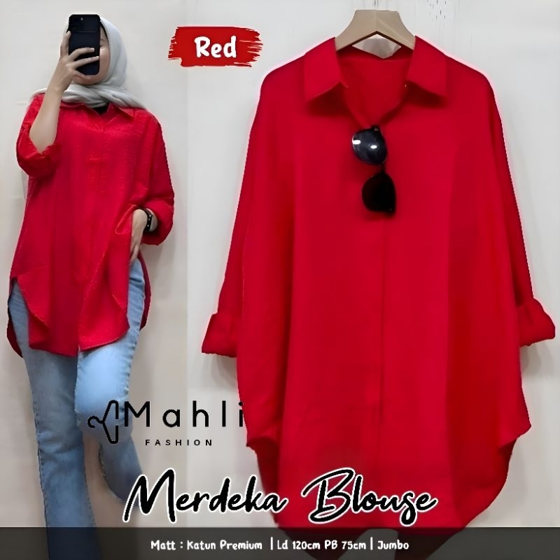 Jual Busana Fashion Hq Wanita Terbaru Kemeja Kemerdekaan Merah Putih ...